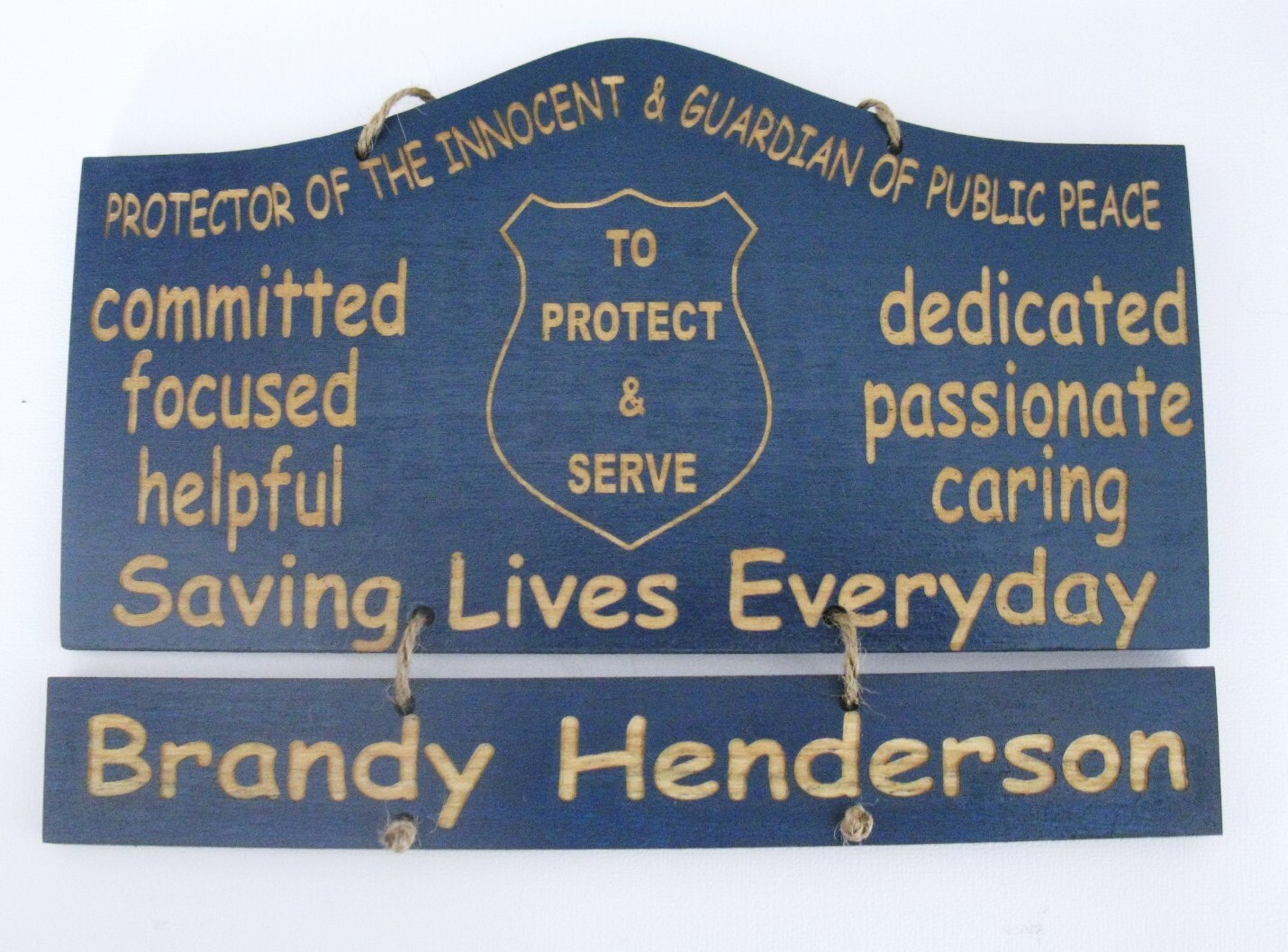 Personalized Wooden Police Officer Wooden Wall Hanging - Etsy