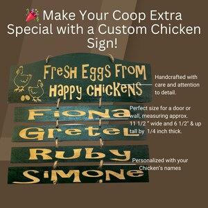 Personalized Chicken Wooden Sign / Fresh Eggs From Happy Chickens ...