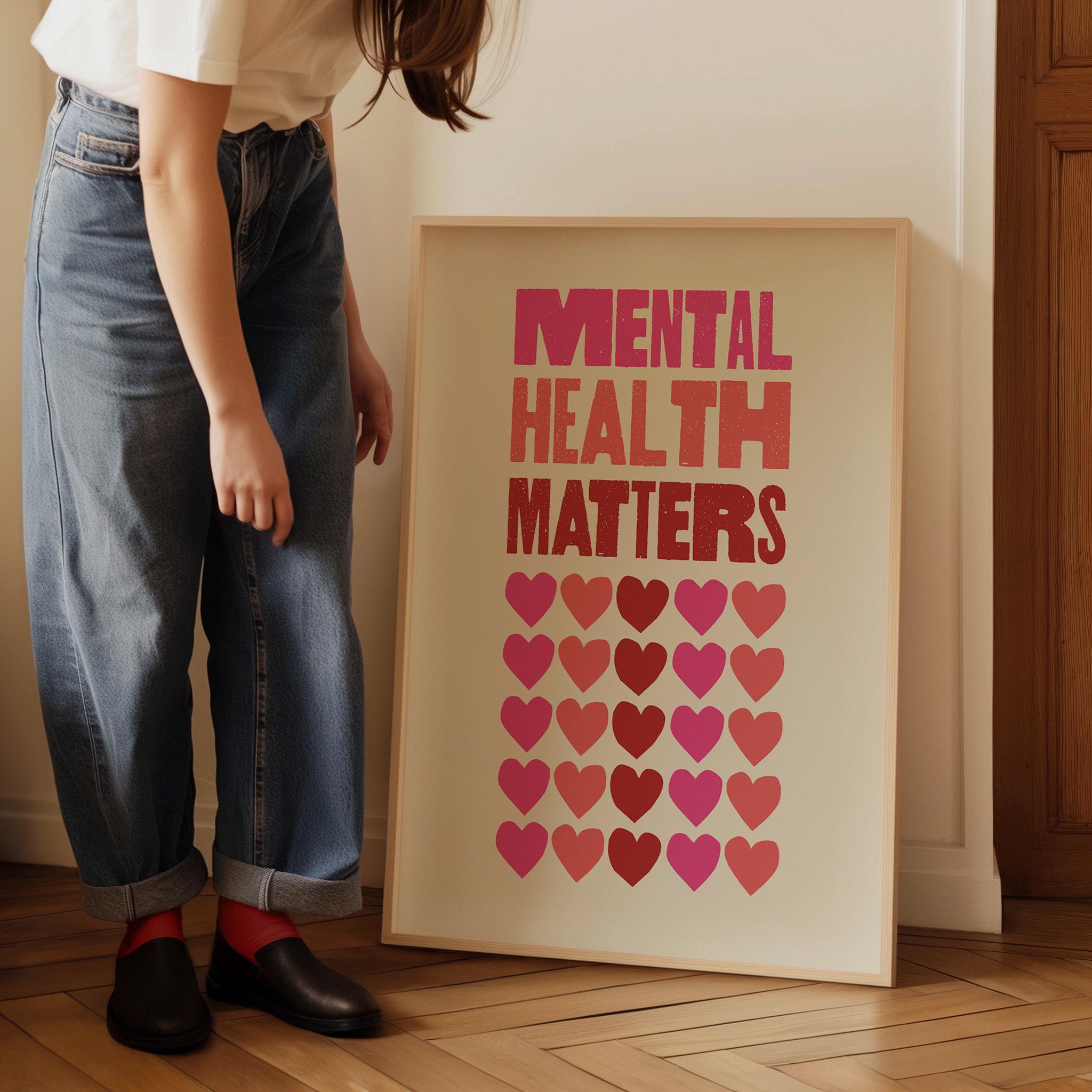 Mental Health Matters Print, Inspirational Poster, Therapy ...