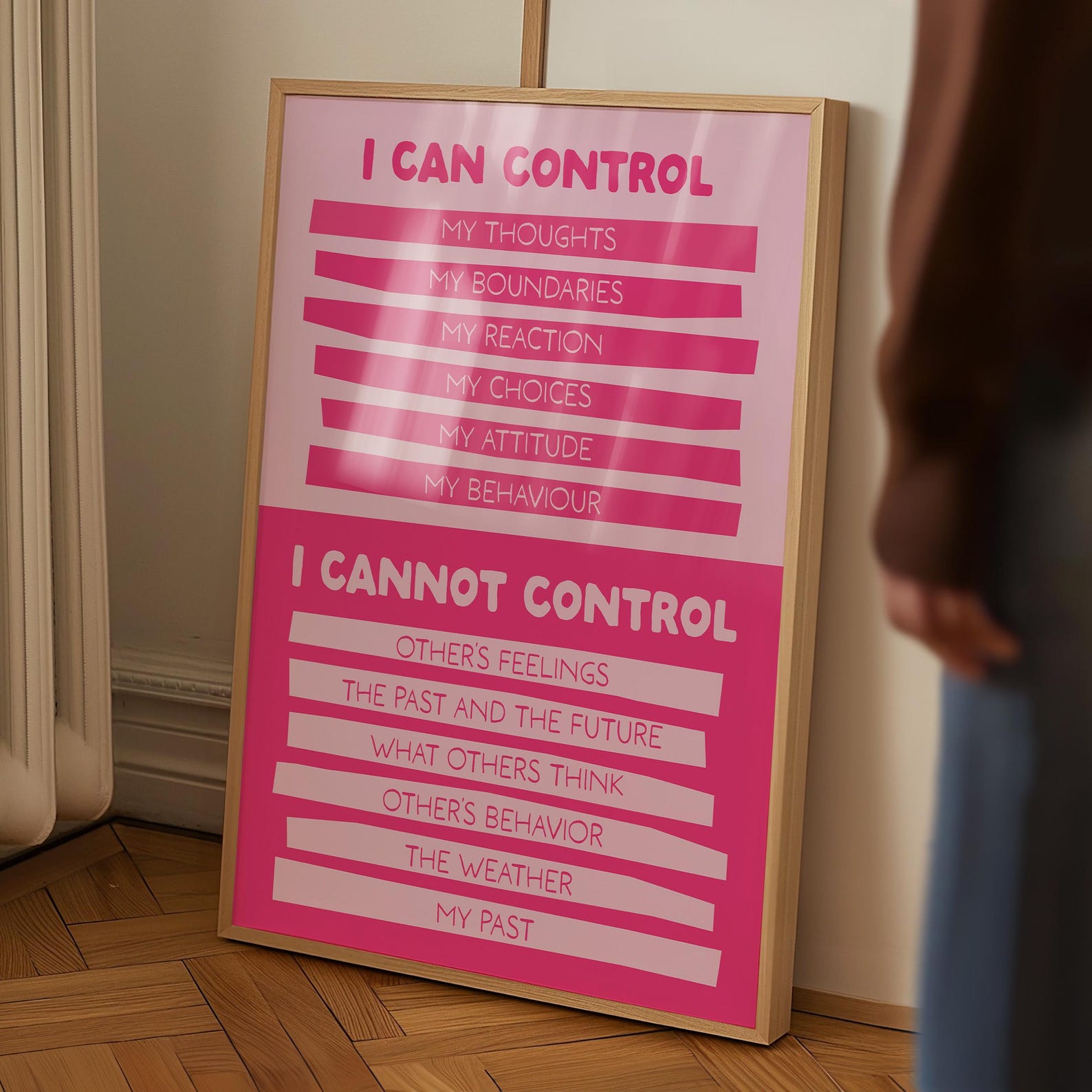 What I Can and Cannot Control Poster, Therapy Office Decor, Calming ...