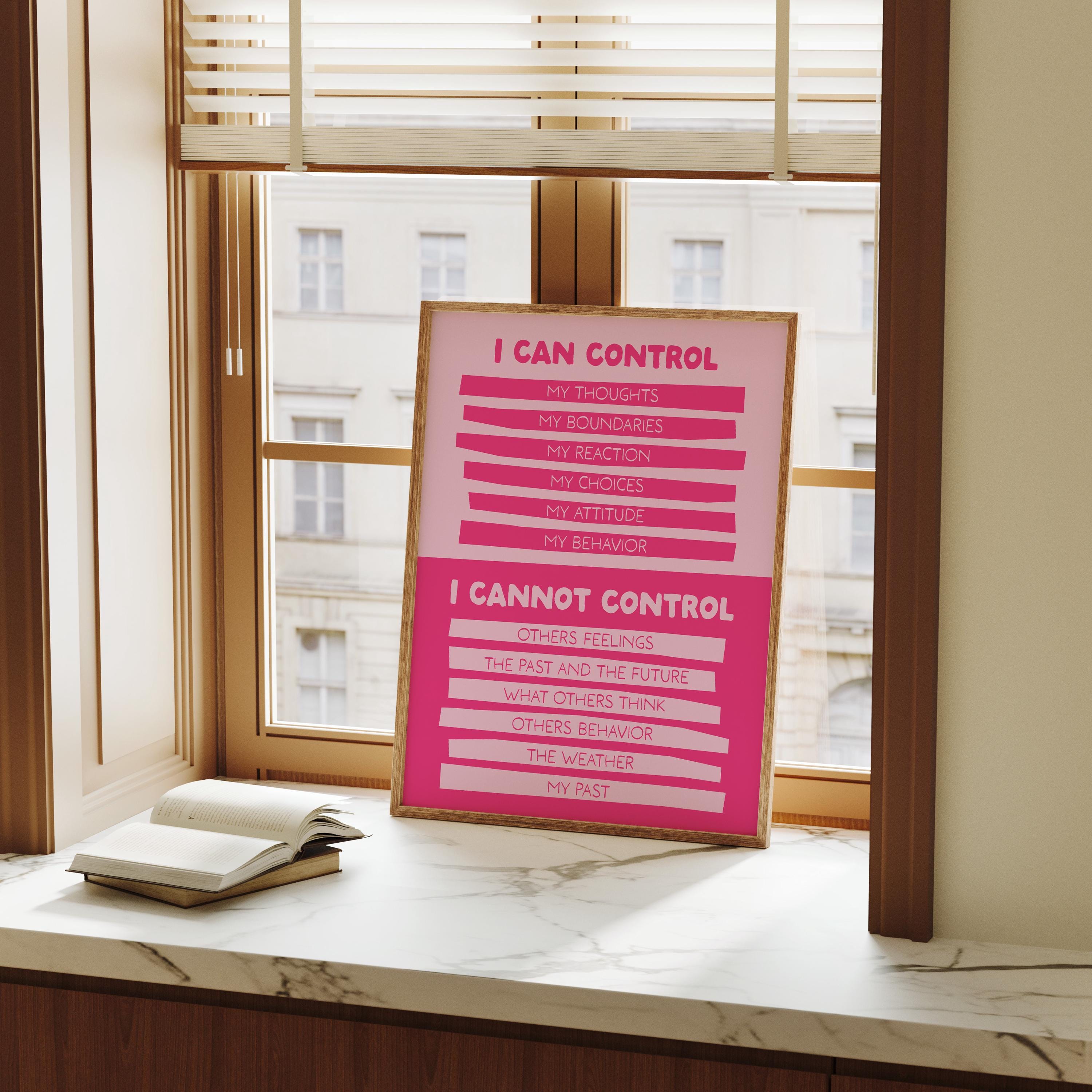 What I Can and Cannot Control Poster: Therapy Office Decor (digital ...