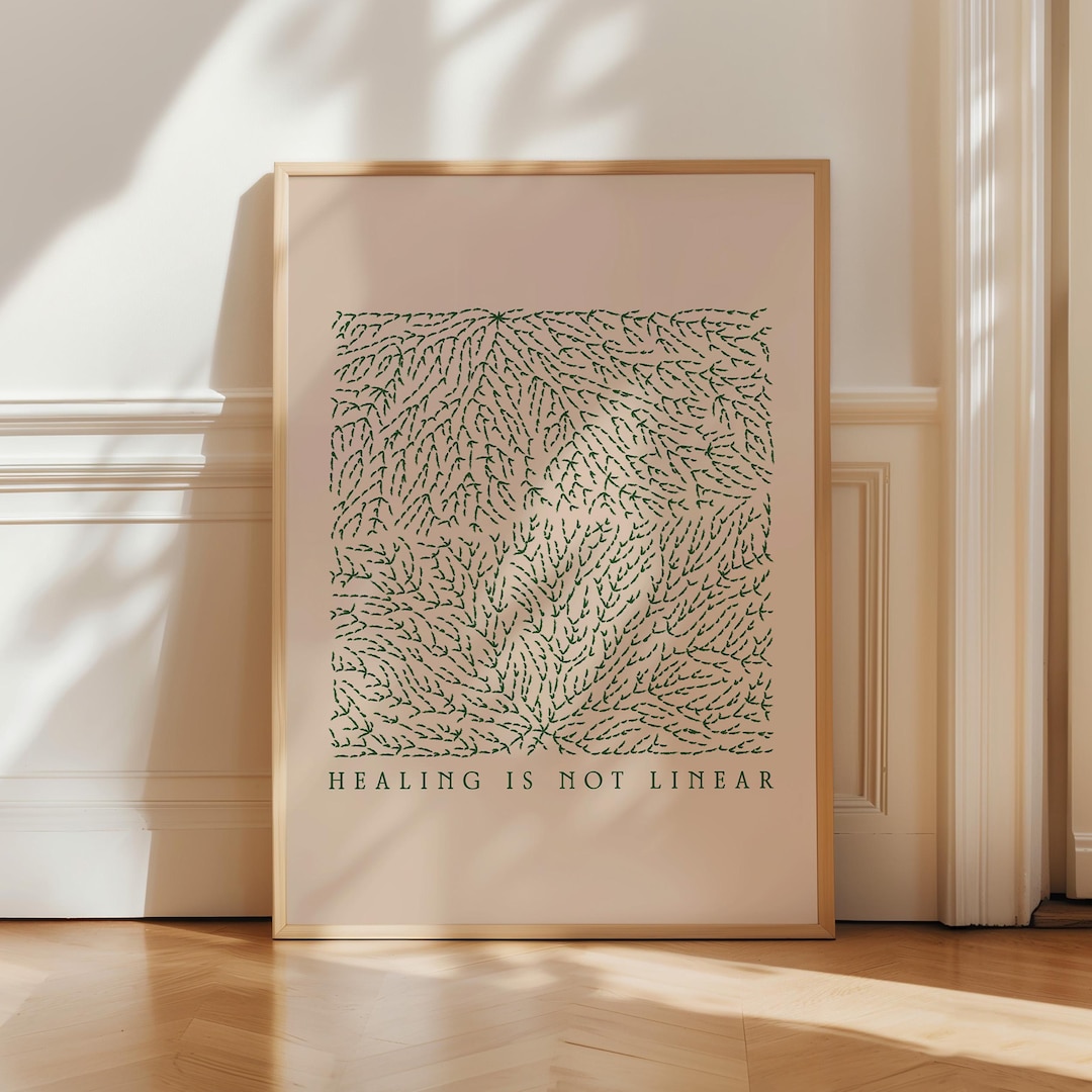 Healing is Not Linear Print Mental Health Wall Art Inspirational ...