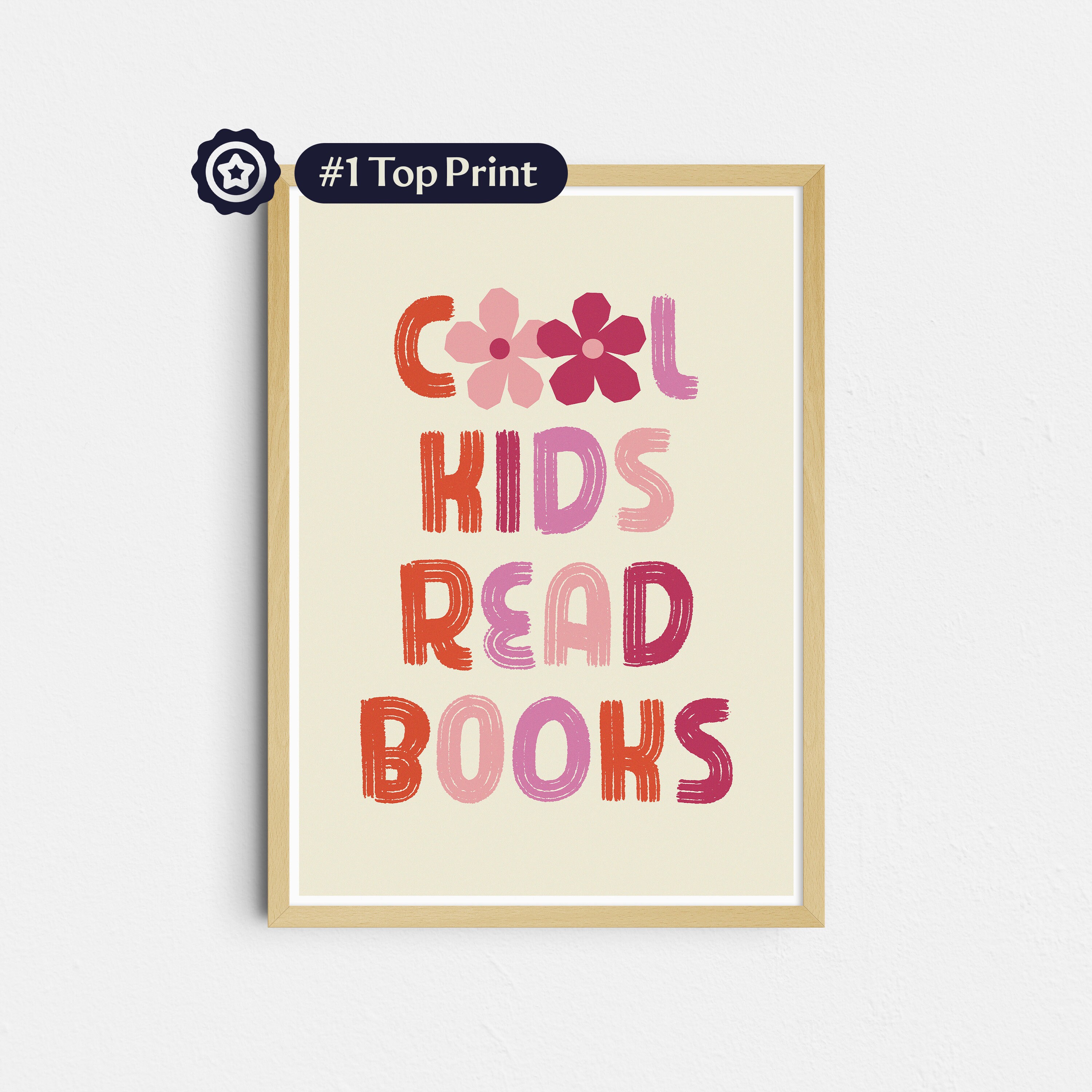Cool Kids Read Books Print, Read Quote Sign, Book Lover Gift, Kids Wall ...