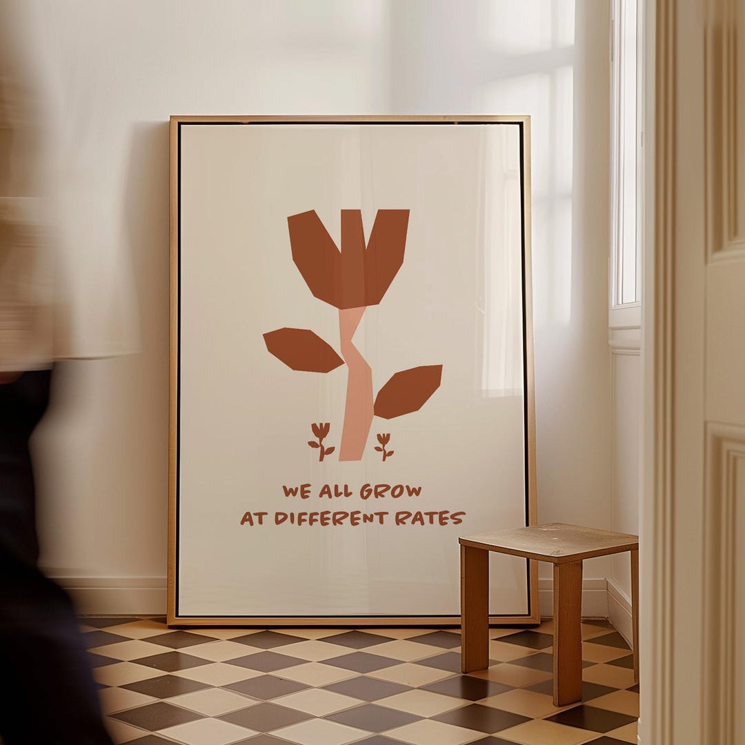 We All Grow at Different Rates Printable Wall Art Mental Health Poster ...