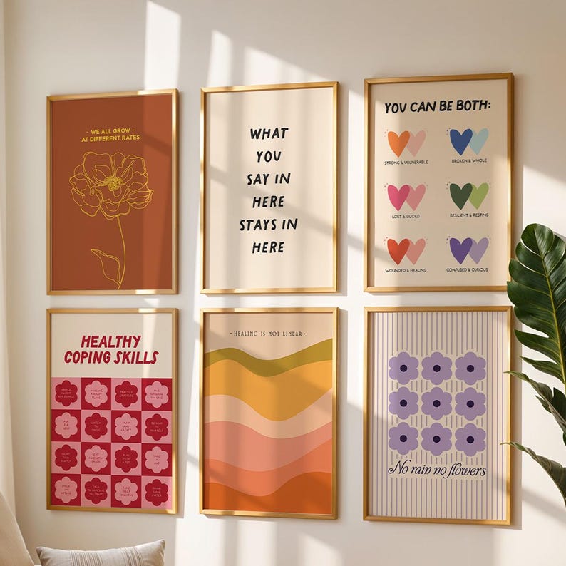 Mental Health Posters: Therapy Office Decor, Psychology Art Prints ...