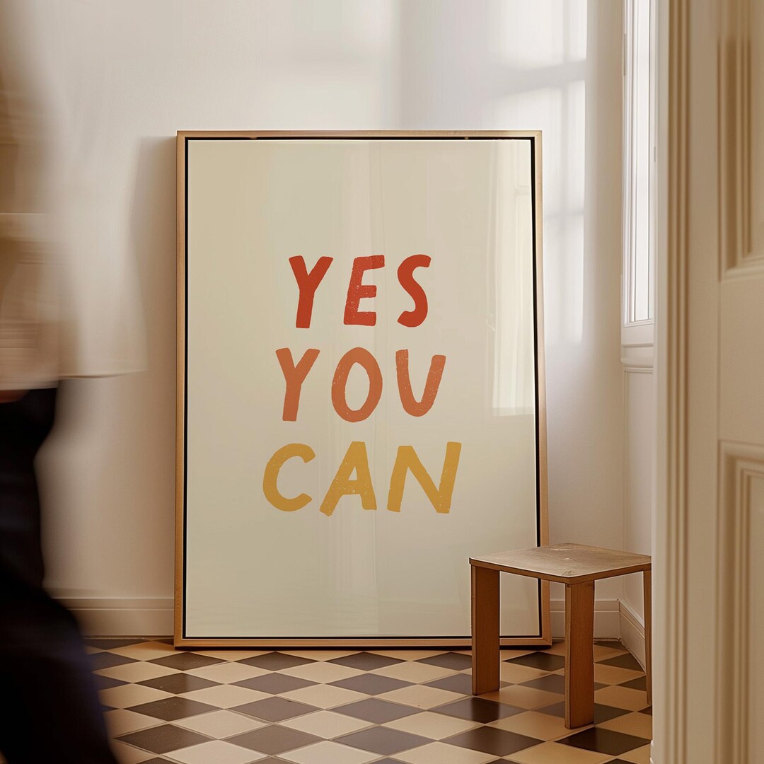 Yes You Can Poster Motivational Poster for Kids Classroom Decor Therapy ...
