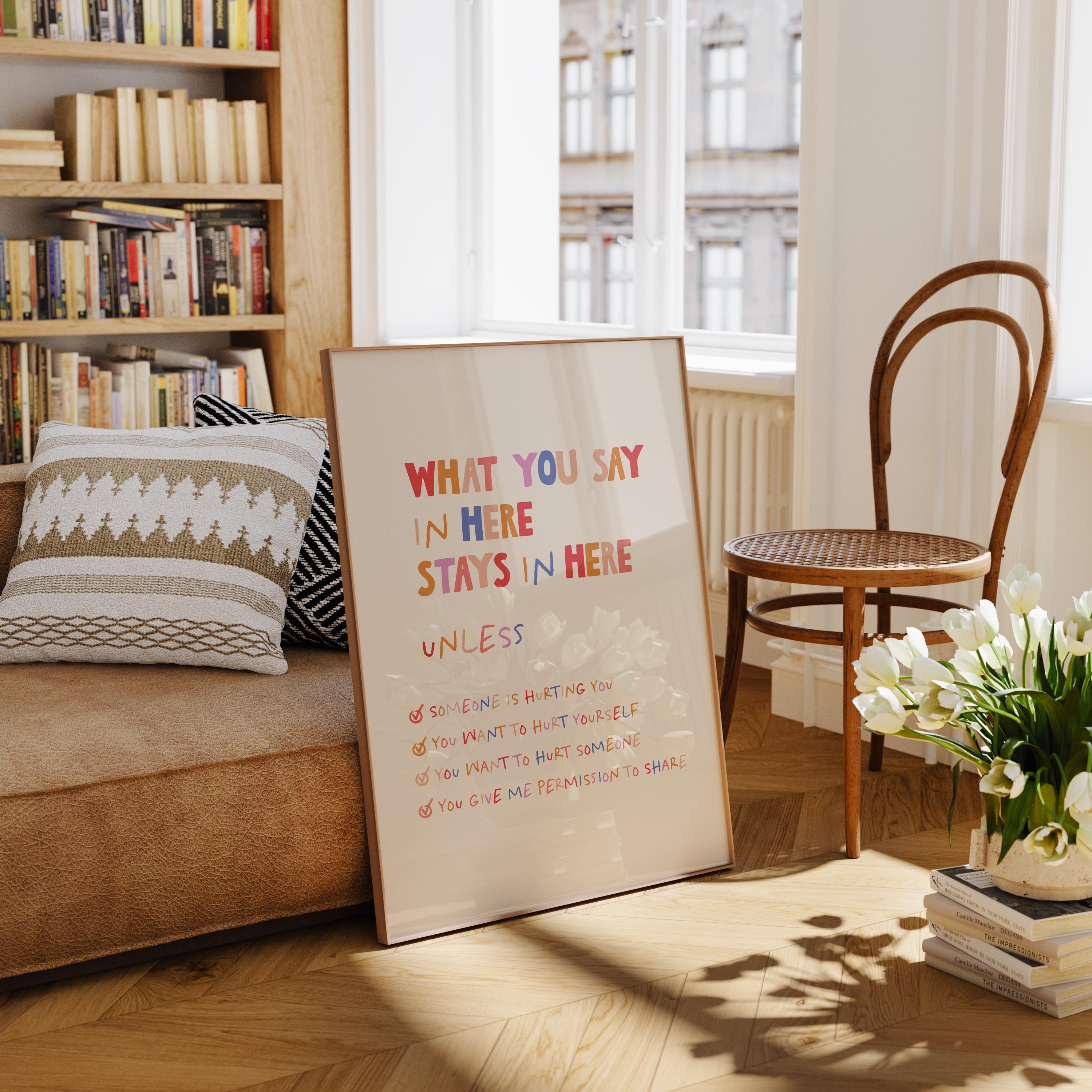 Therapy Office Decor Prints: Mental Health, Social Worker Sign (digital ...