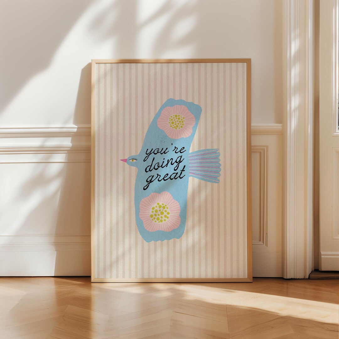 You Are Doing Great, Bird Therapy Office Decor, School Counselor, Daily ...