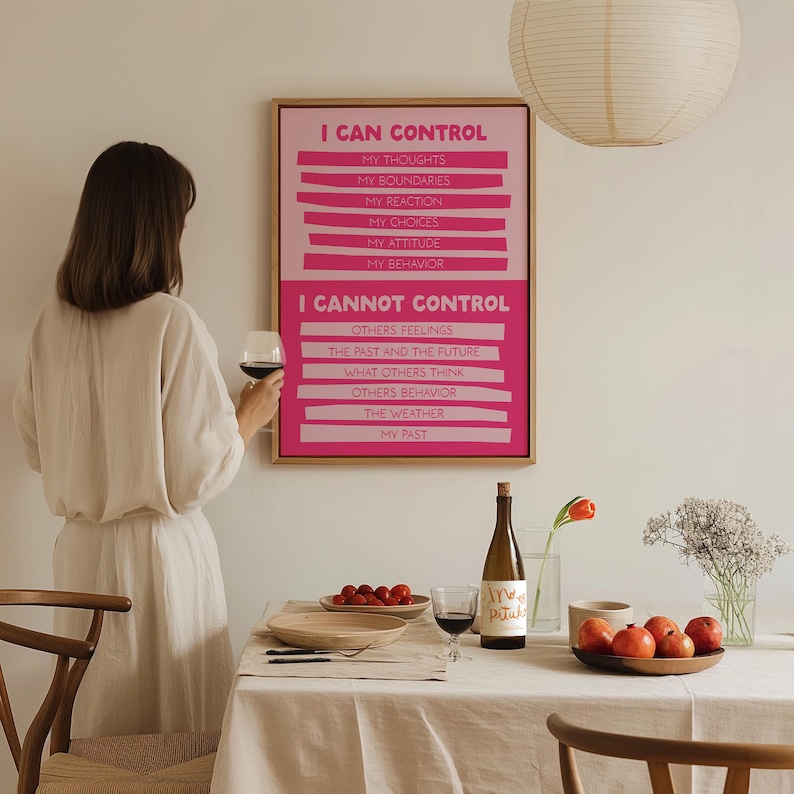 What I Can and Cannot Control Poster: Therapy Office Decor (digital ...