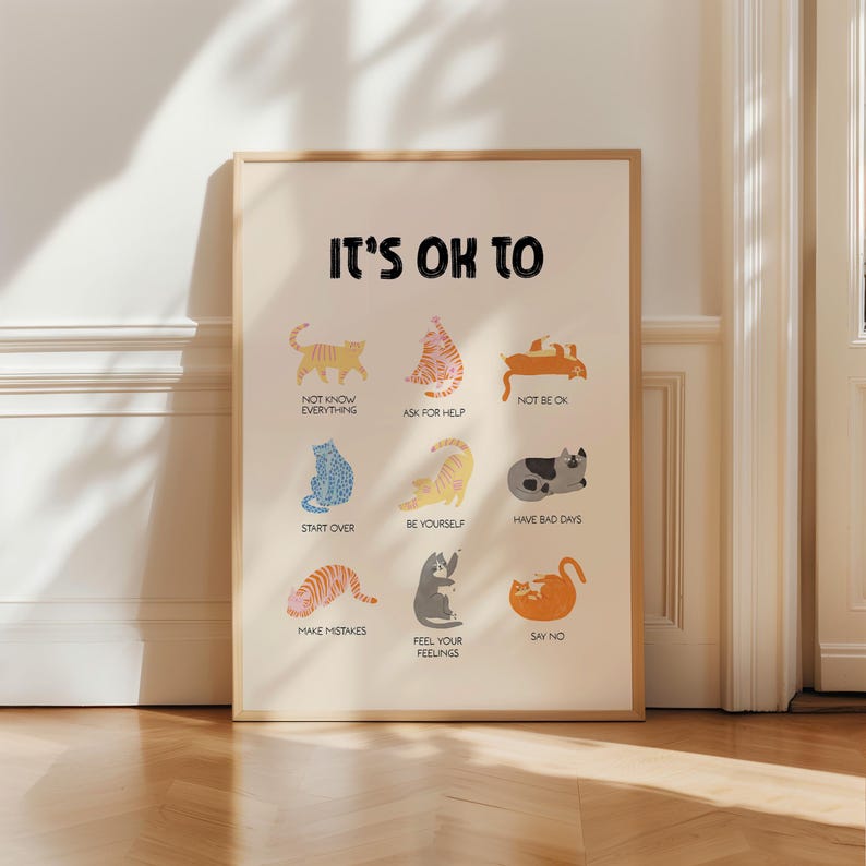 It's Okay to Not Be Okay Poster Educational Poster Therapy Poster ...