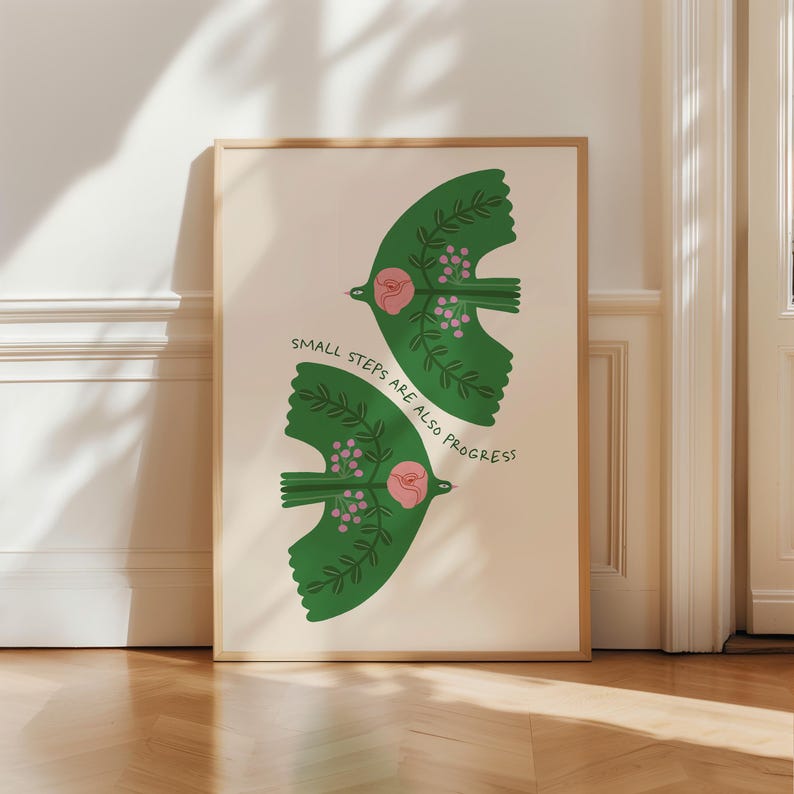 Mental Health Bird Print: Inspirational Psychology Art (digital ...