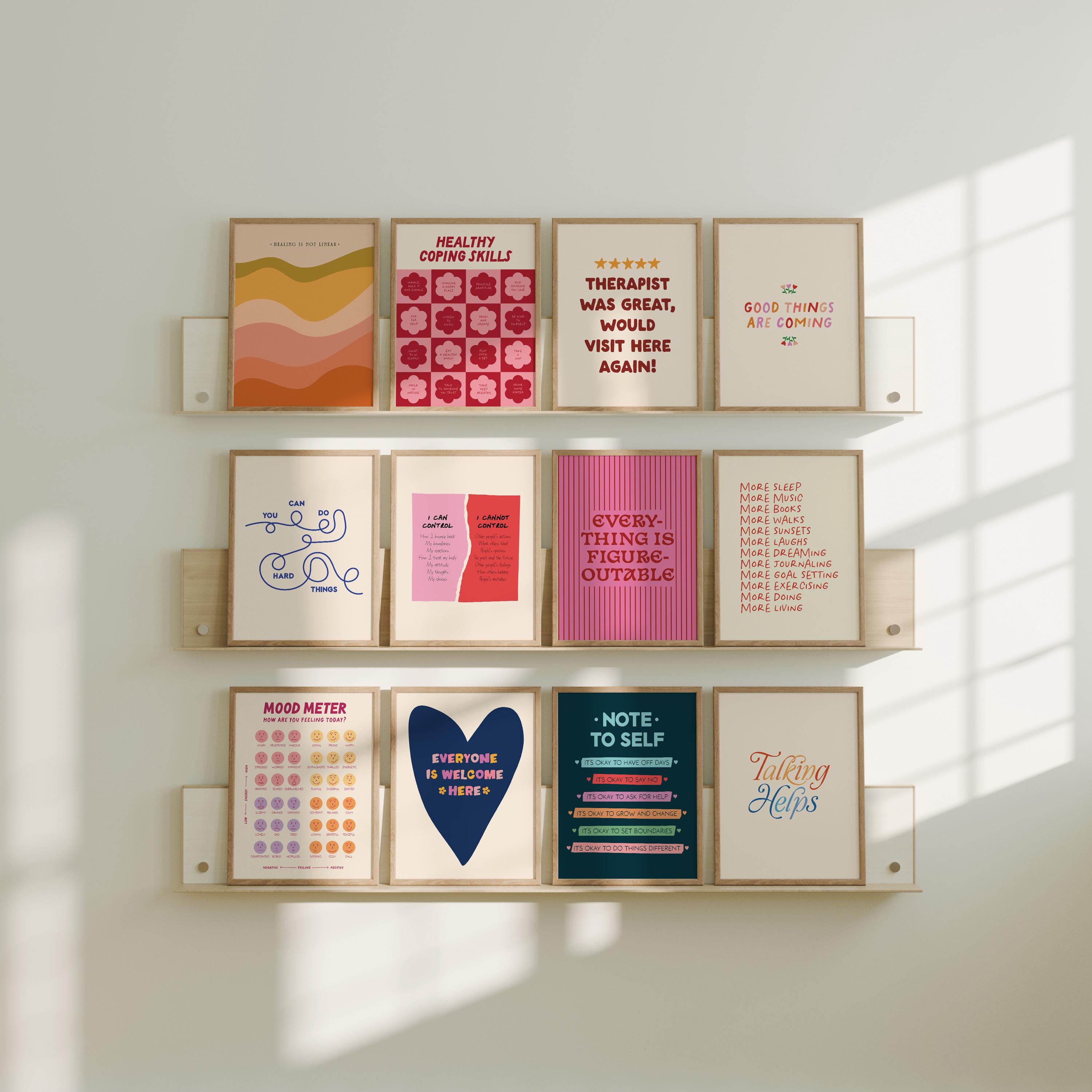 Therapy Office Decor: 100 Mental Health Prints - Psychologist Art ...