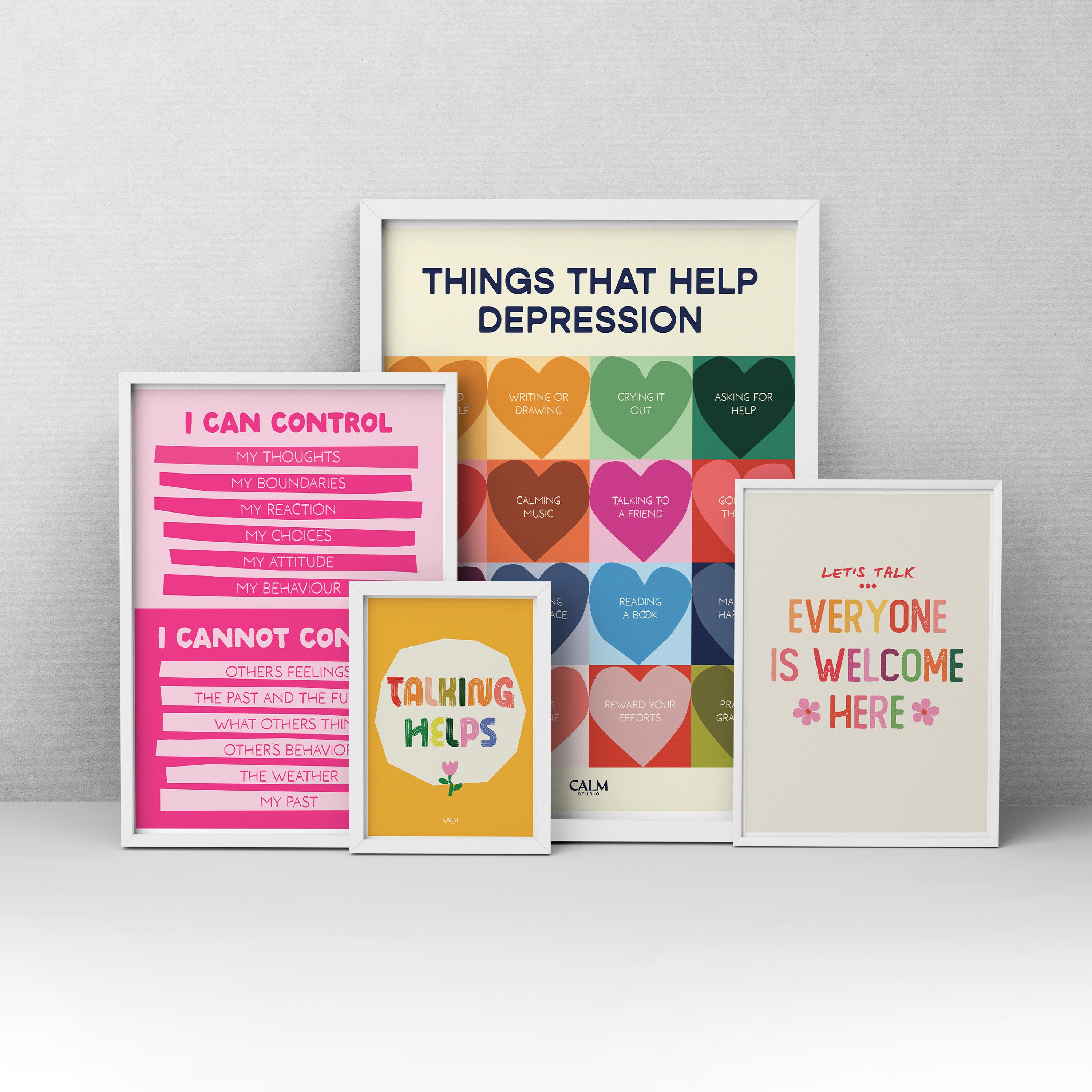 6 Therapy Posters School Psychologist Decor Social Worker Back to ...