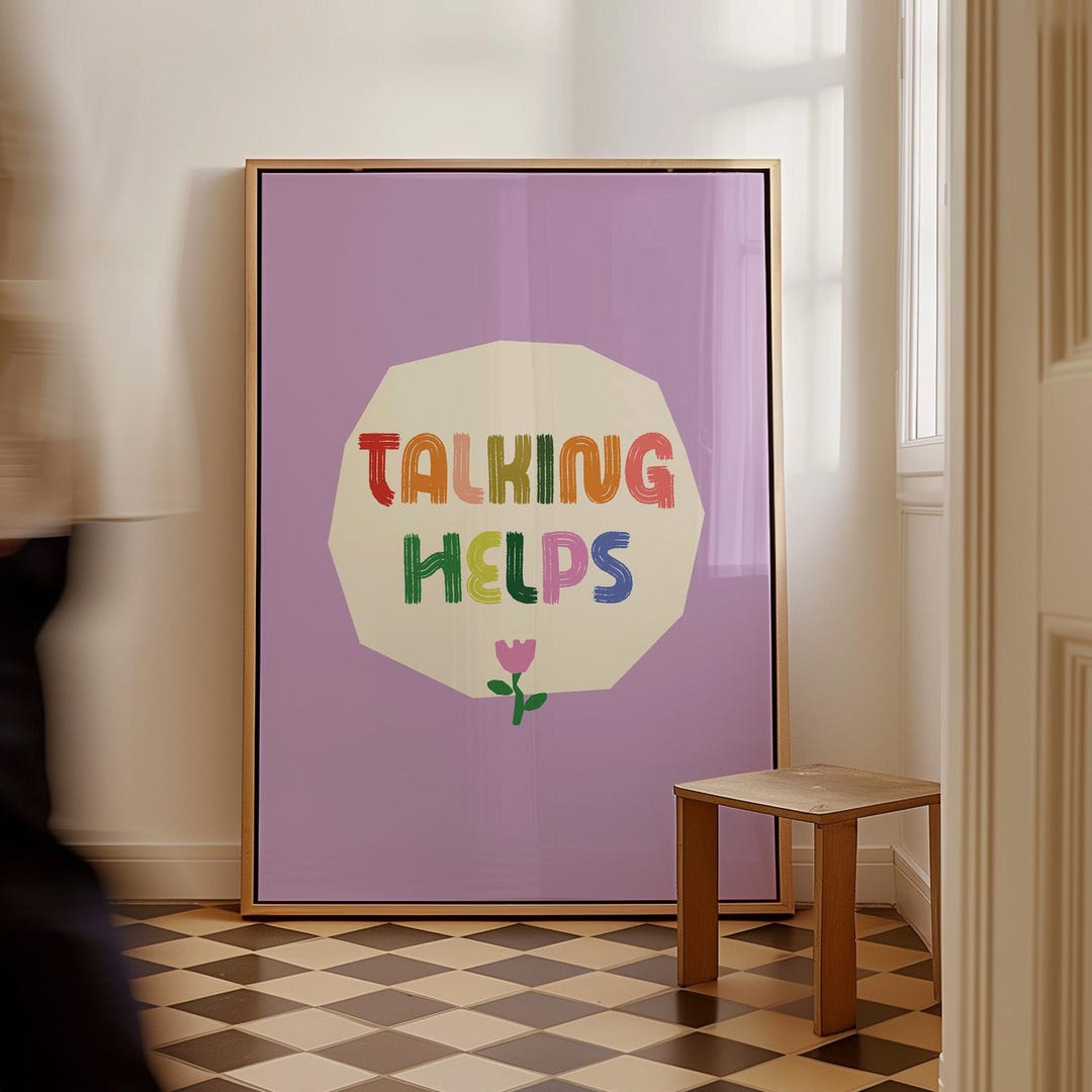 Therapy Talking Helps Therapist Office Art Printable Art Digital Art ...