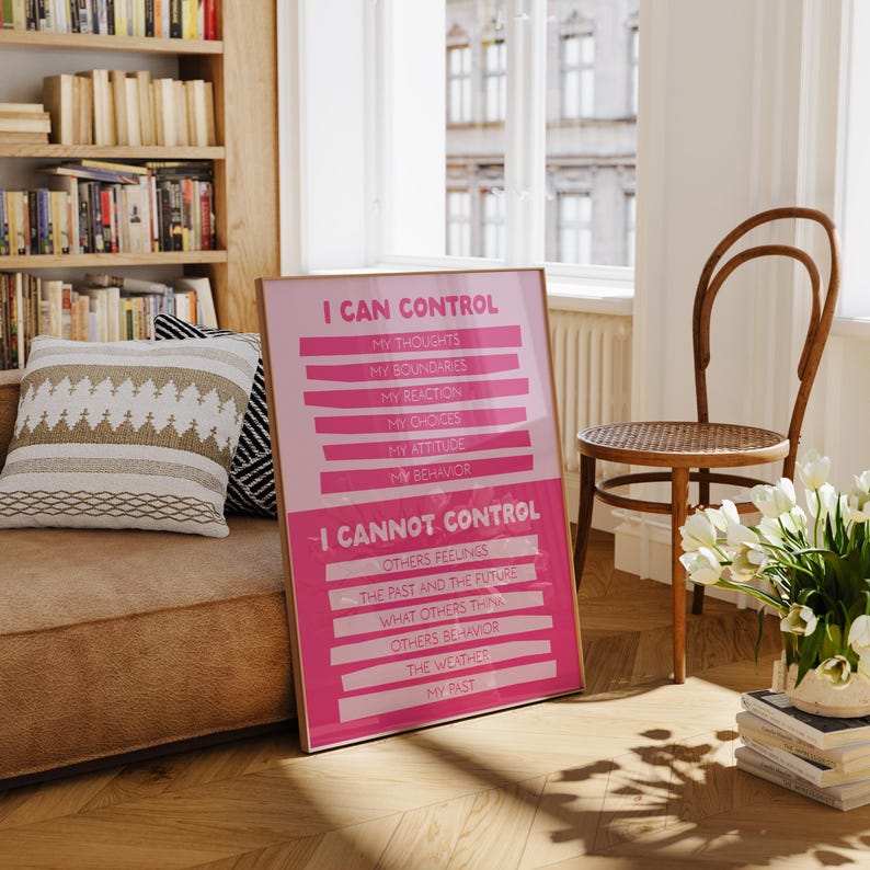 What I Can and Cannot Control Poster: Therapy Office Decor (digital ...