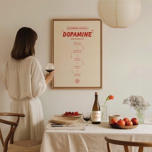 Dopamine Poster Happy Chemicals Wall Art Therapy Office Decor Happiness ...