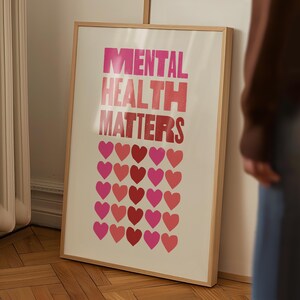 Mental Health Matters Print, Inspirational Poster, Therapy ...