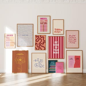 Therapy Office Decor: 100 Mental Health Prints - Psychologist Art ...