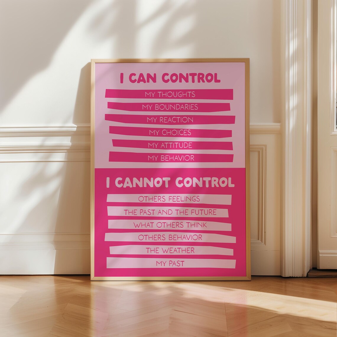 What I Can and Cannot Control Poster: Therapy Office Decor (digital ...