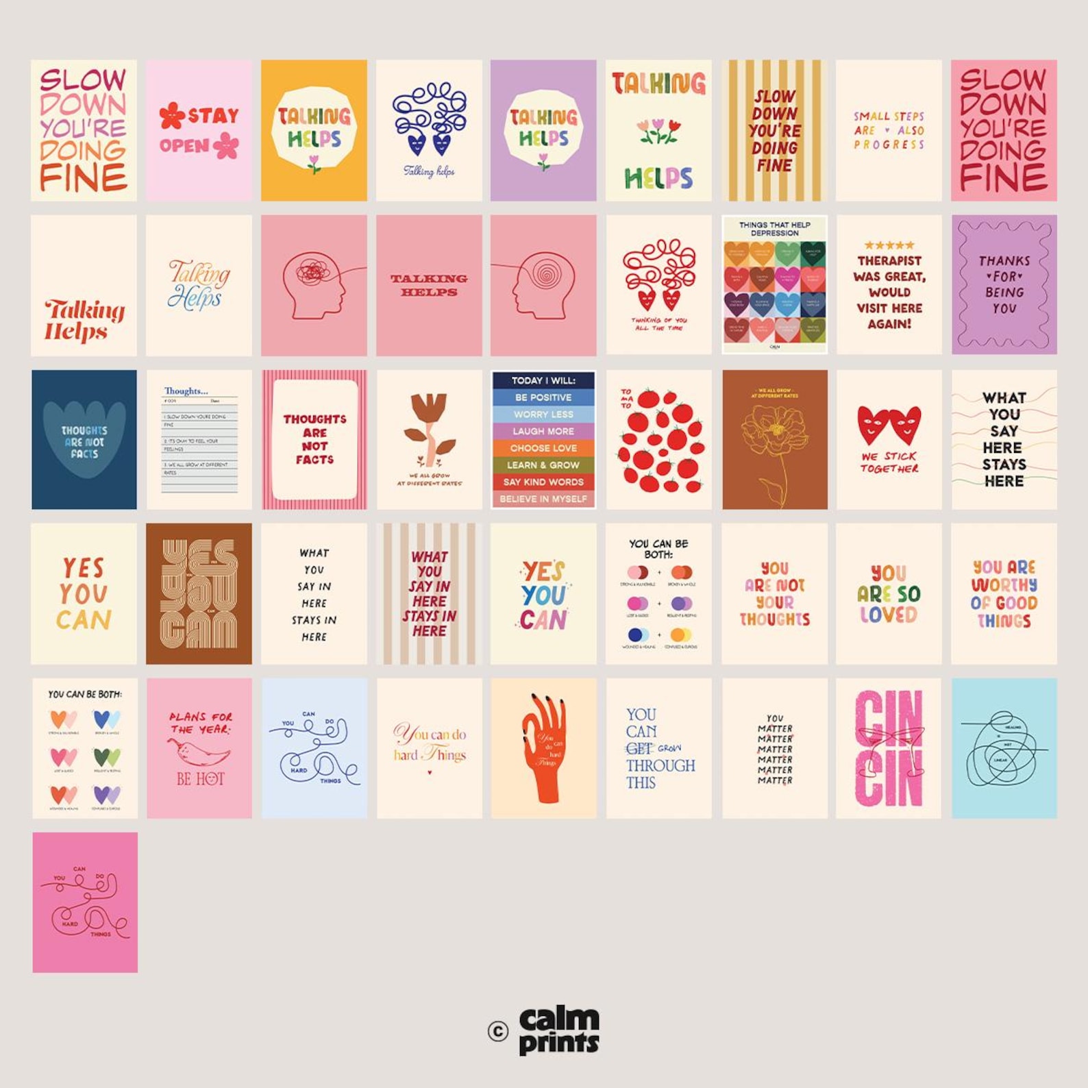 Therapy Office Decor: 100 Mental Health Prints - Psychologist Art ...