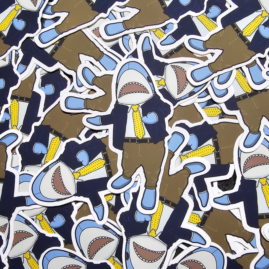 Blahaj Sticker, Shark Sticker, Business Shark, Shark Gift, Shark ...
