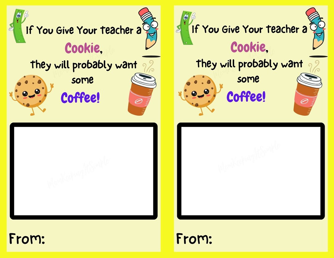 Teacher Appreciation Printable Gift Card Holder, If You Give Your ...