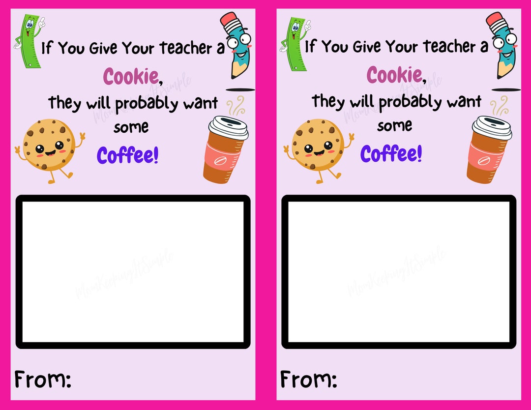 Printable Teacher Appreciation Gift Card Holder, If You Give Your ...