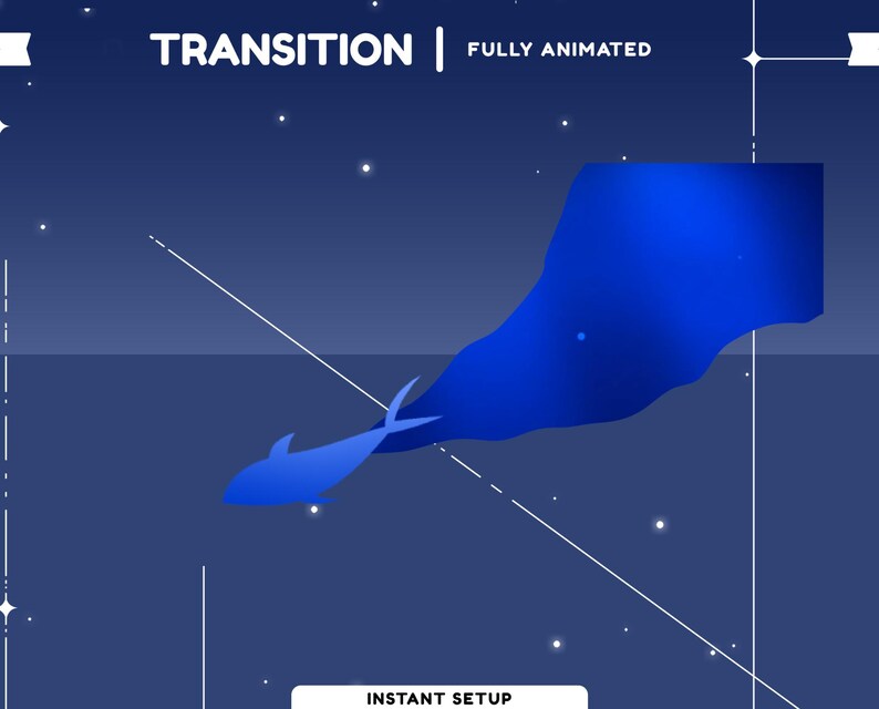 Marine Glow Animated Overlay Package, Blue Sea Stream Bundle ...