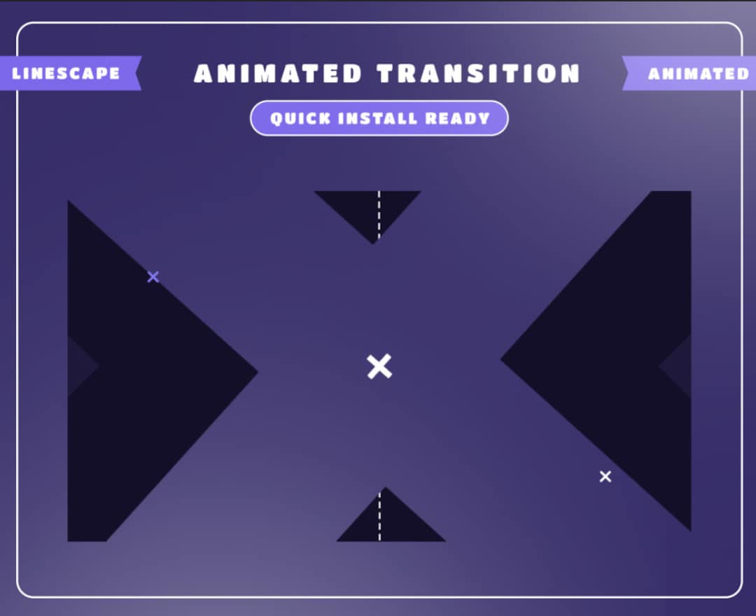 Linescape Animated Stinger Transition | Simple Theme | Vtuber Overlay | Panel | Transition ...