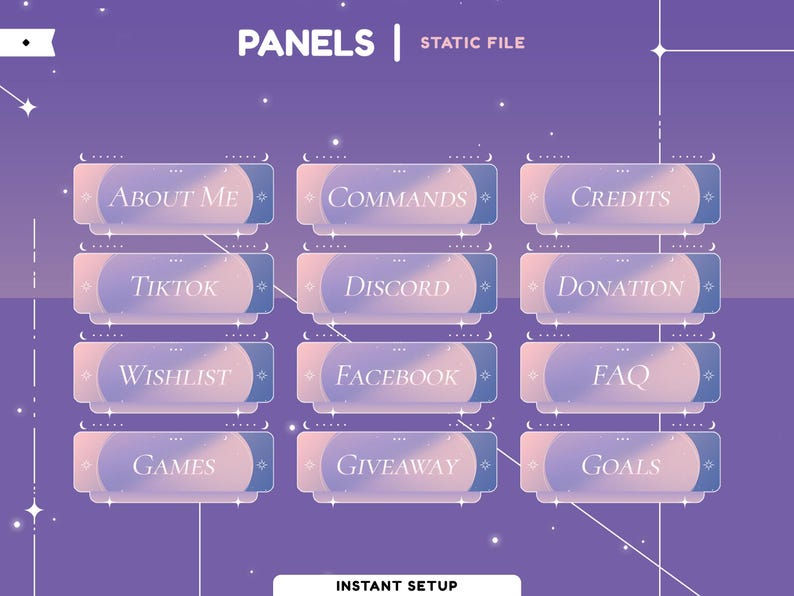 Twilight Animated Stream Overlay Package for Twitch, Pastel Stream ...