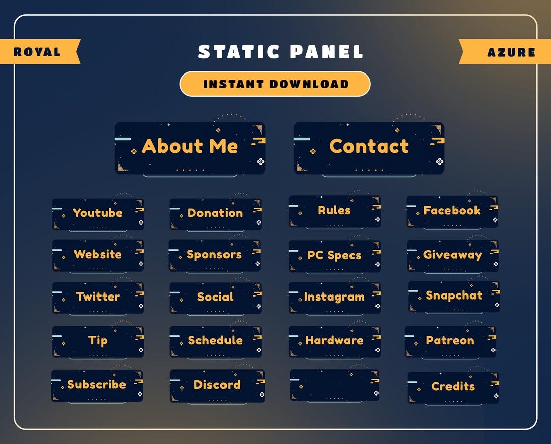 Celestial Harmony Static Stream Panel Pack, Creative Stream Panel ...