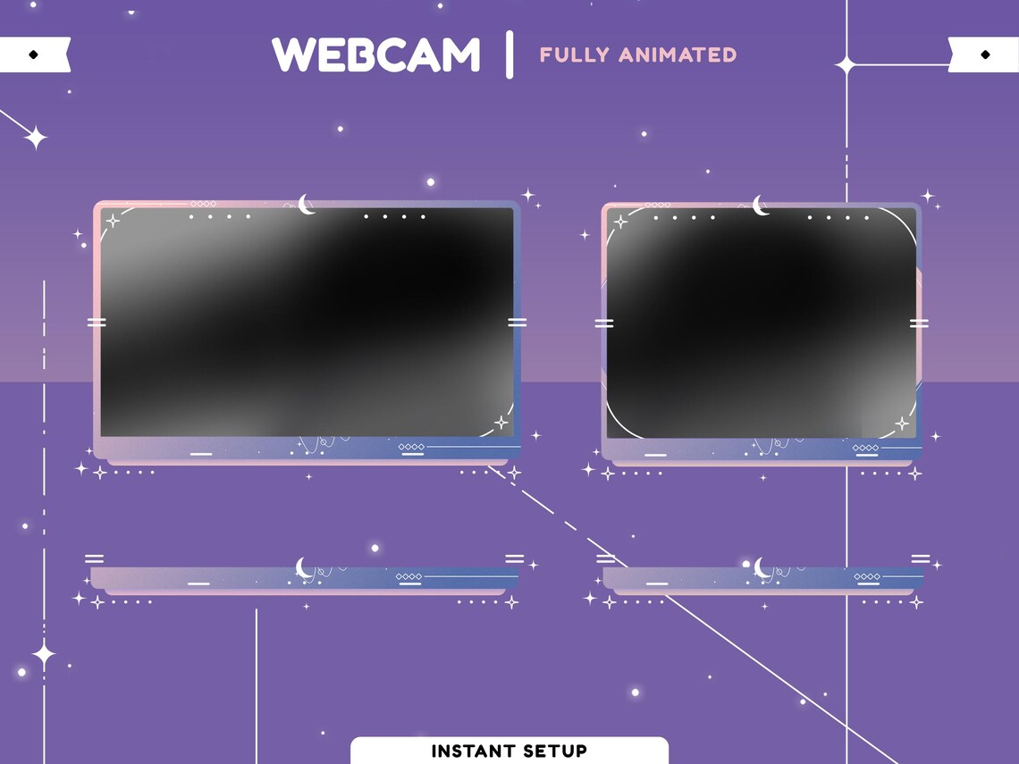 Twilight Animated Stream Overlay Package for Twitch, Pastel Stream ...