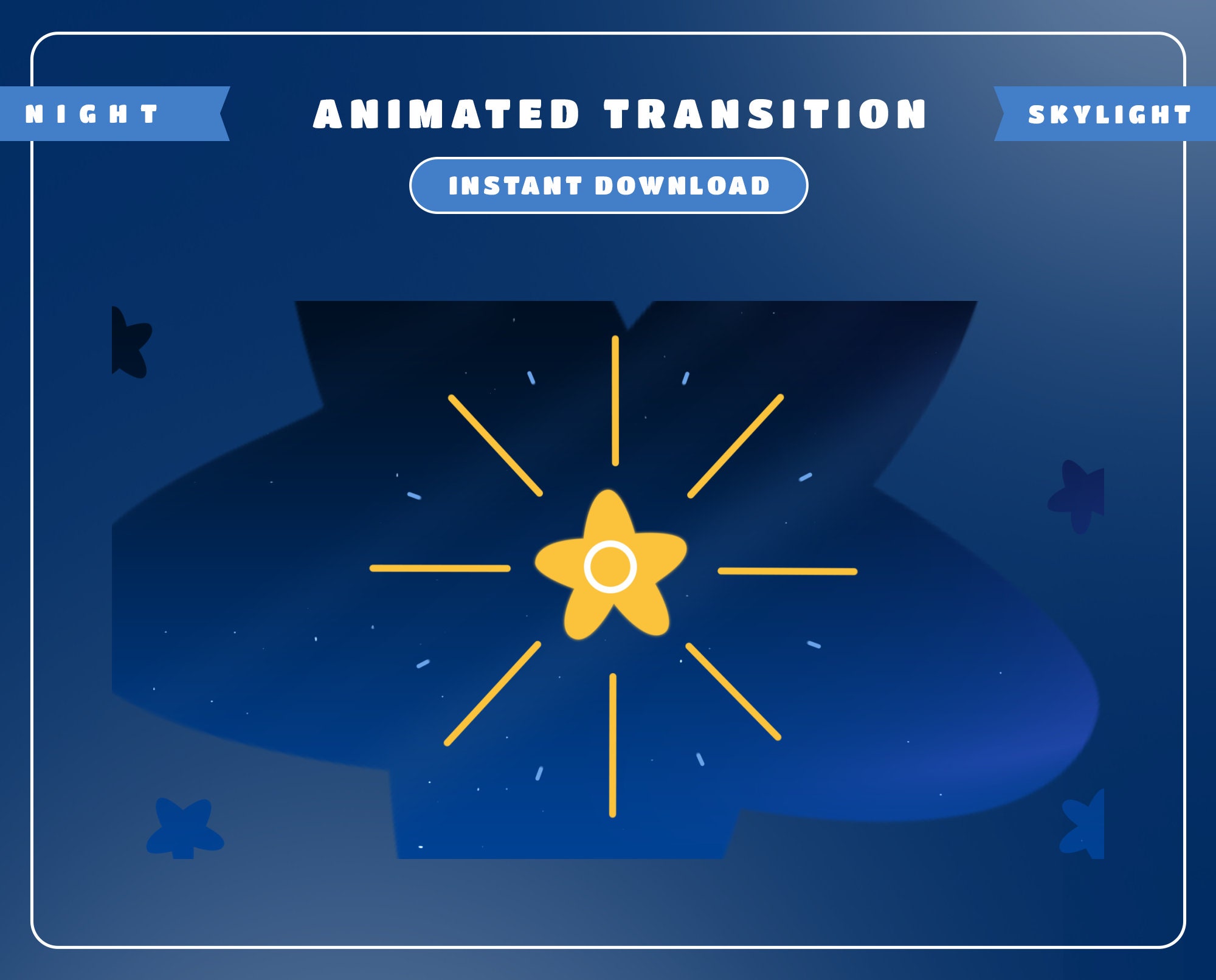 Night Skylight Animated Stinger Transition | Galaxy Theme | Vtuber ...