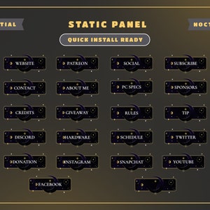 Celestial Nocturne Animated Overlay Package | Galaxy Theme | Vtuber ...