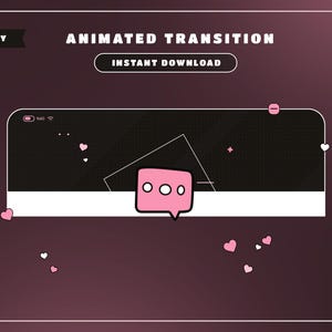 Lovely UI Animated Stinger Transition for Twitch, Youtube, Aesthetic ...
