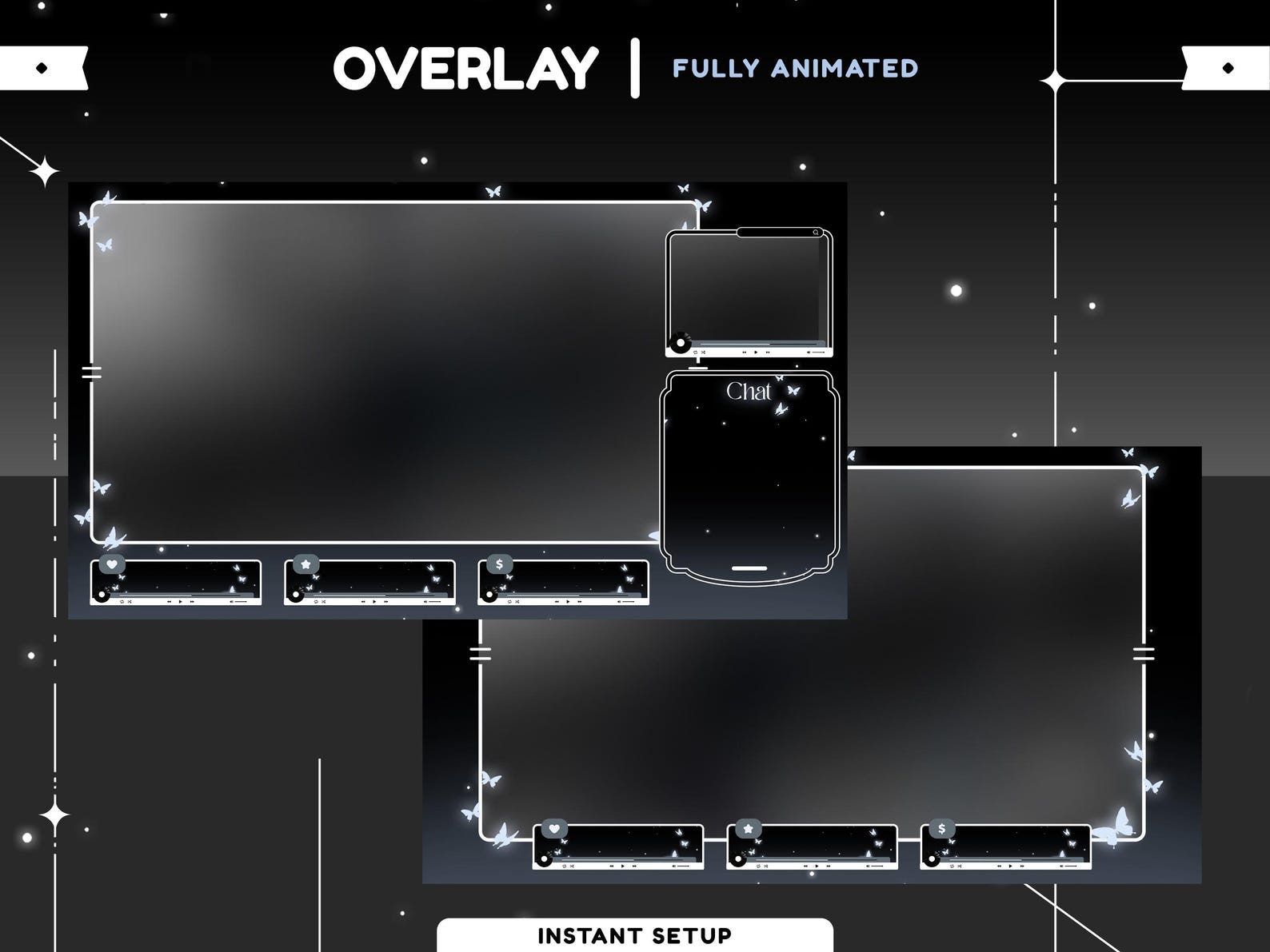 Starlight Flutter Animated Stream Overlay Package for Twitch, Neon ...