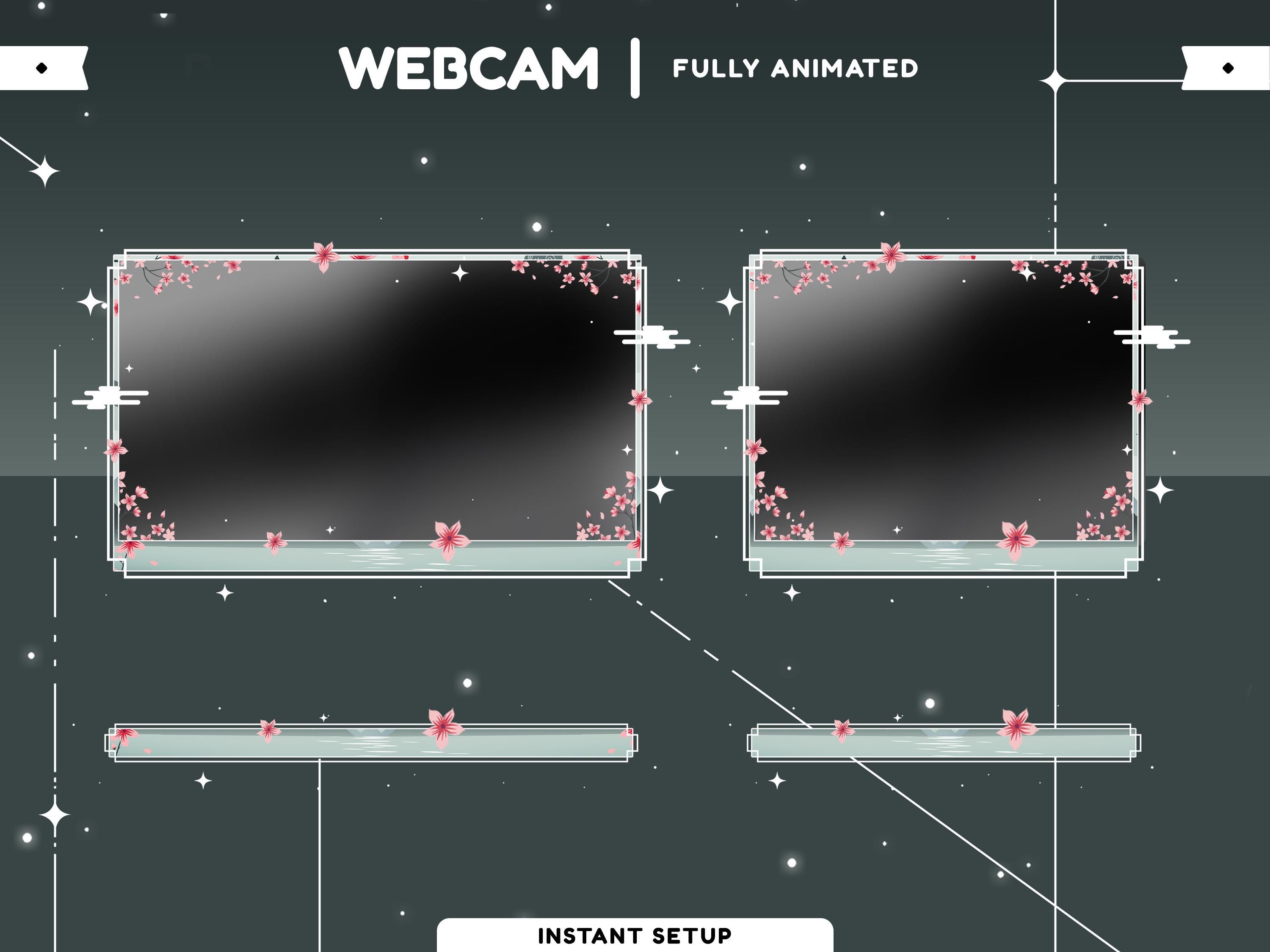 Japan Serenity Animated Overlay Package, Japan Theme Vtuber Overlay ...