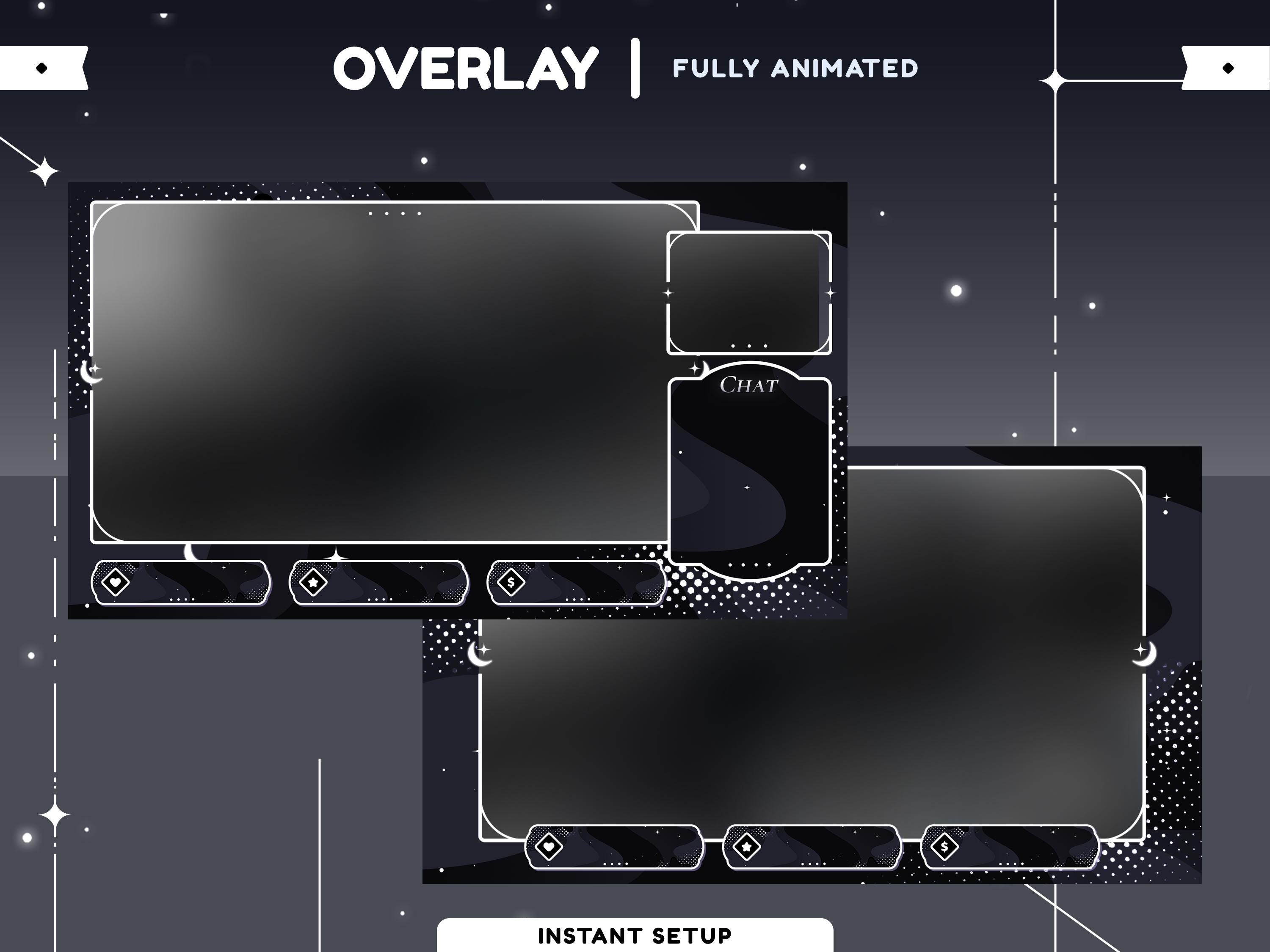 Star Abyss Animated Overlay Package, Celestial Theme, Dark Aesthetic ...