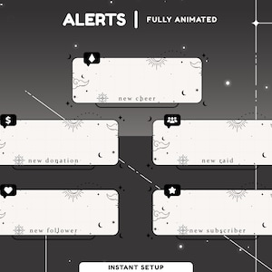 Celestial Ivory Animated Overlay Package, Celestial Theme, Minimalist ...