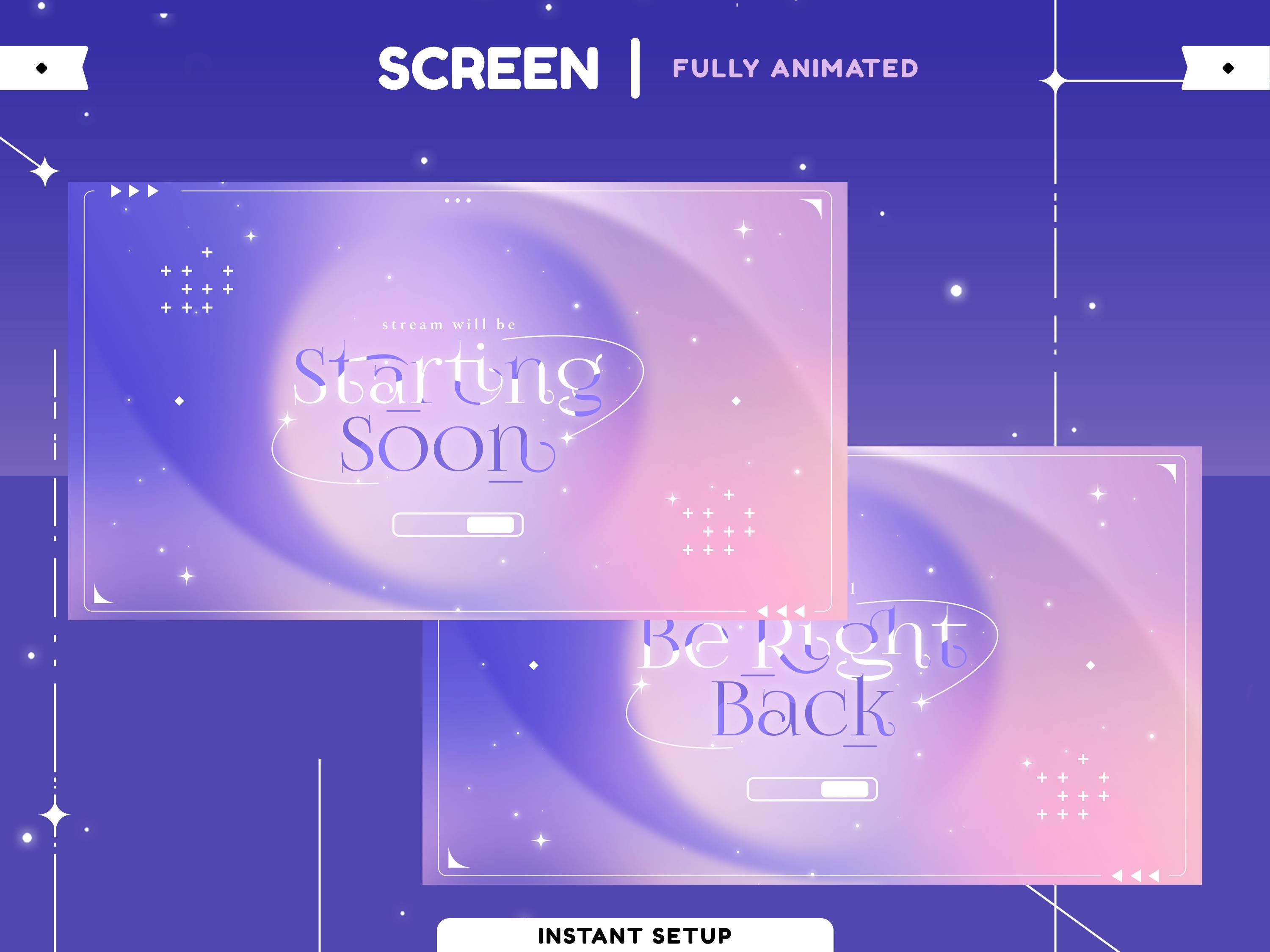 Cosmic Lovely Animated Stream Overlay Package for Twitch, Youtube, Kick ...