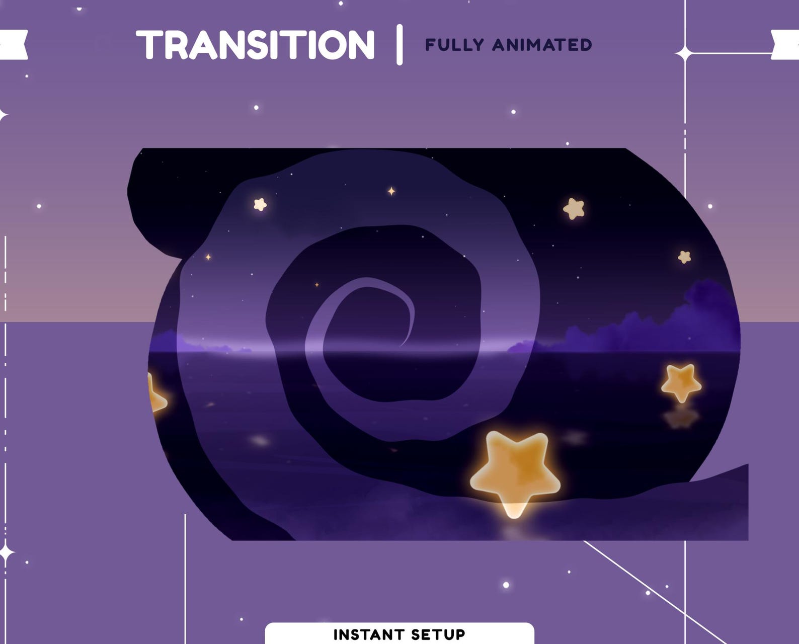 Glowy Ocean Animated Stream Overlay Package Twitch Bundle, Floating ...