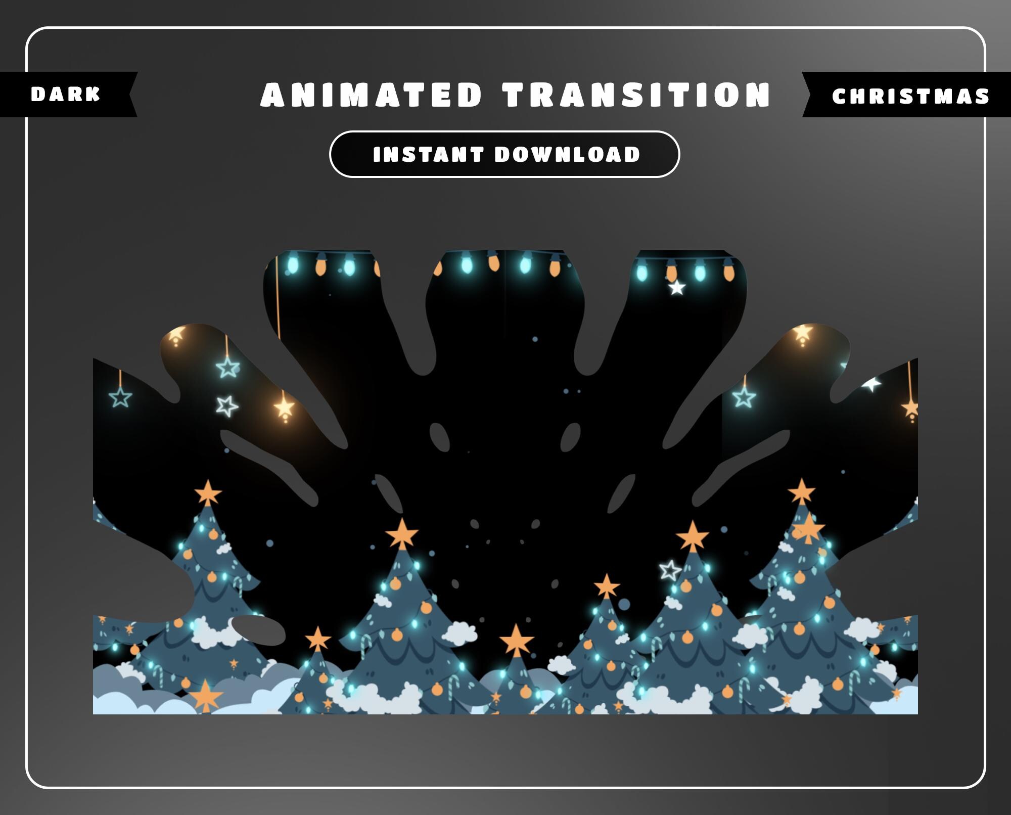Dark Christmas Animated Stream Overlay Package for Twitch, Youtube,kick ...