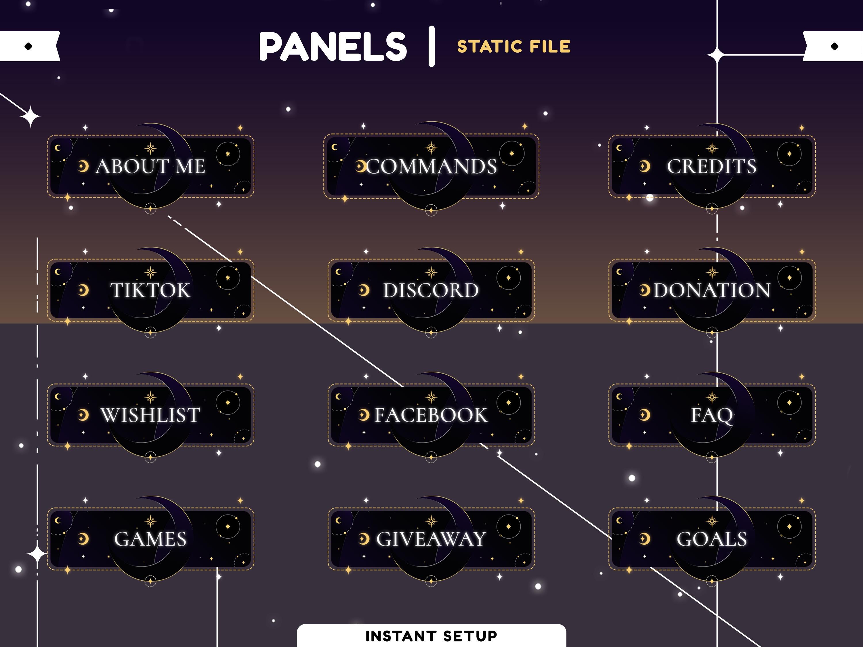 Celestial Nocturne Animated Overlay Package | Galaxy Theme | Vtuber ...