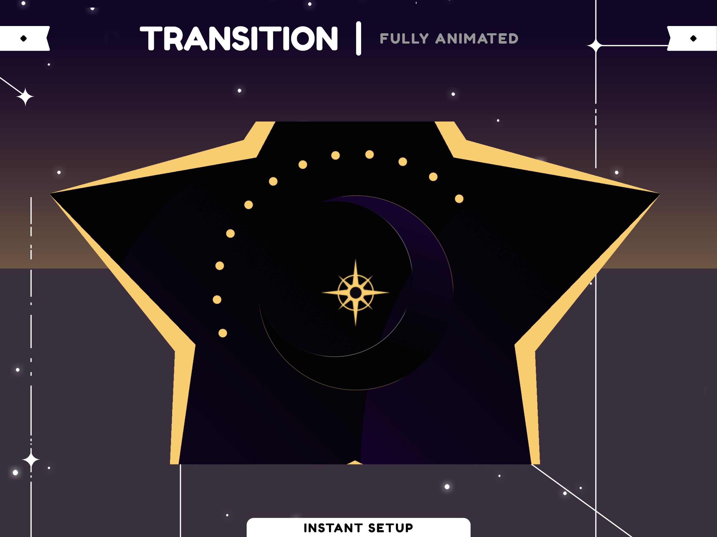 Celestial Nocturne Animated Overlay Package | Galaxy Theme | Vtuber ...