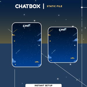 Night Skylight Animated Overlay Package | Galaxy Theme | Vtuber Overlay ...