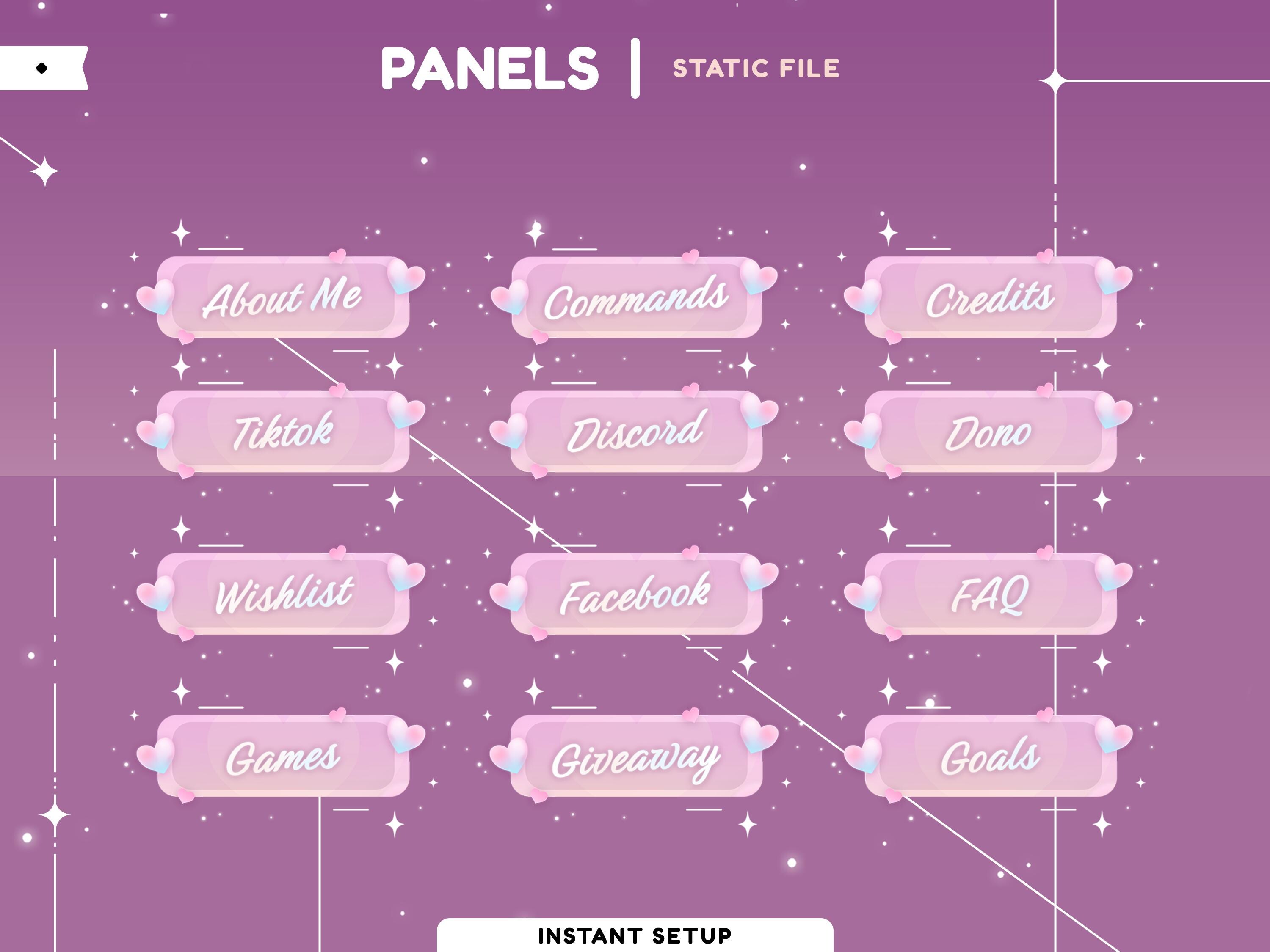 Pastel Love Animated Stream Overlay Package for Twitch, Youtube, Kick ...