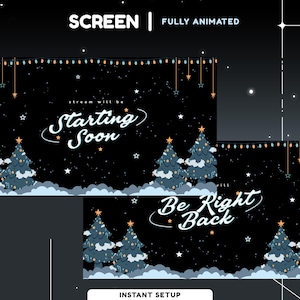 Dark Christmas Animated Stream Overlay Package for Twitch, Youtube,kick ...
