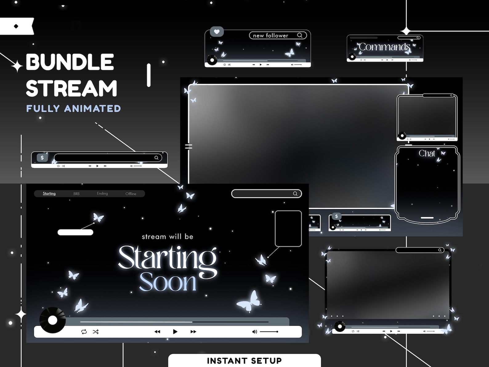 Starlight Flutter Animated Stream Overlay Package for Twitch, Neon ...