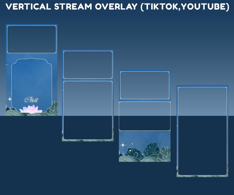Night Lotus Animated Stream Overlay Package, Moonlight Twitch Overlay ...
