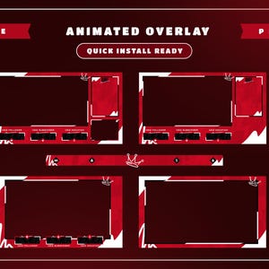 Roleplay Animated Stream Overlay Package for Twitch, Youtube, Kick, Red ...